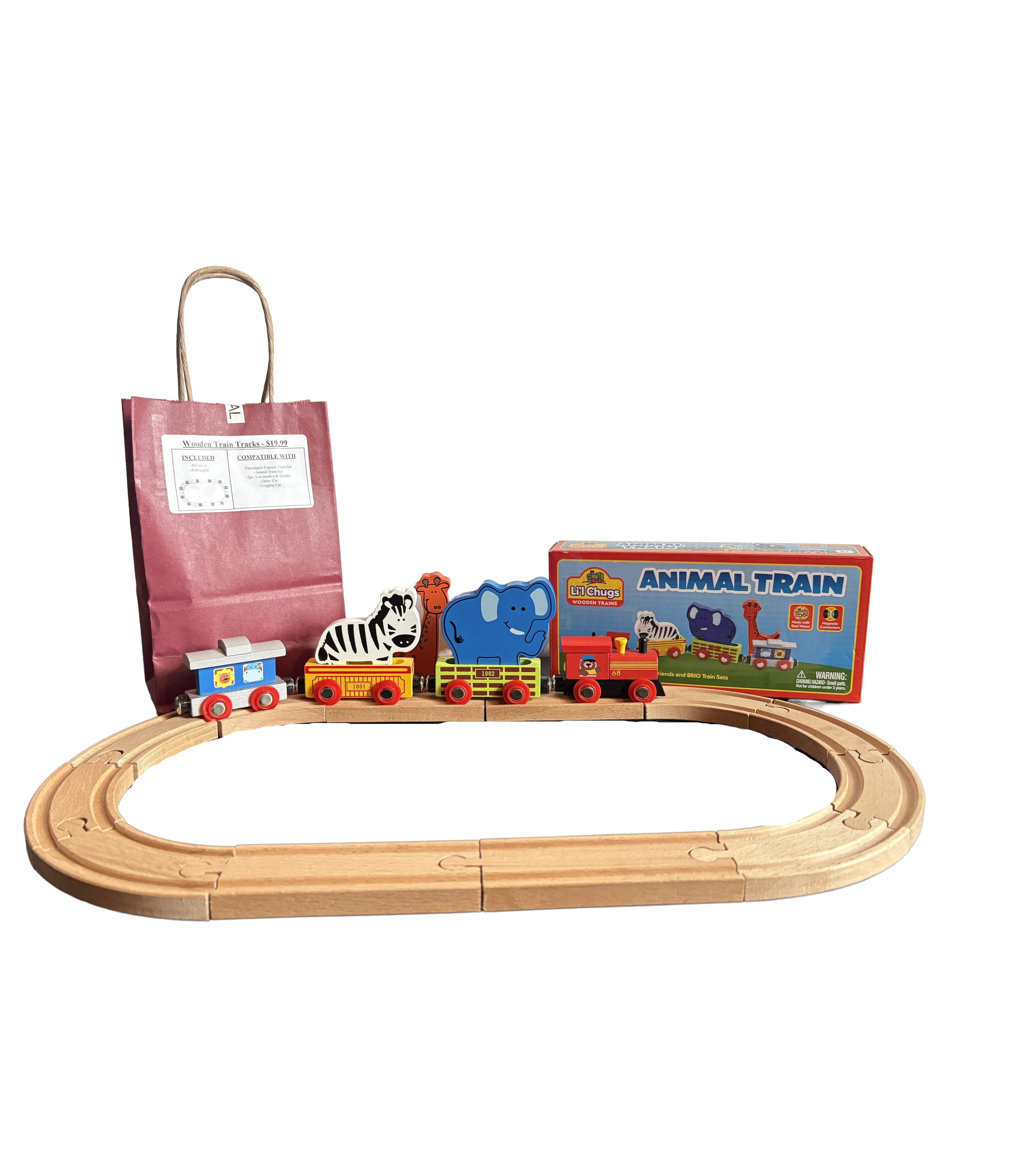 Wooden Track Set / Animal Train Set Bundle – Cape Cod Central Railroad ...